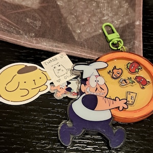 Pizza Tower Game Peppino Shaker Keychain Acrylic Keychain - Etsy