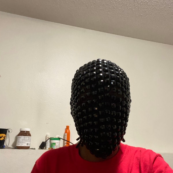 Purple Rain Luxury Mask, Studded Full Face Mask Full Coverage Haute ...