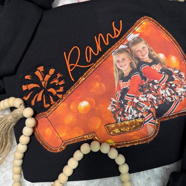 Pom Pom Embroidery Design- Cheerleading Pom Pom, Embroidery Digital ...