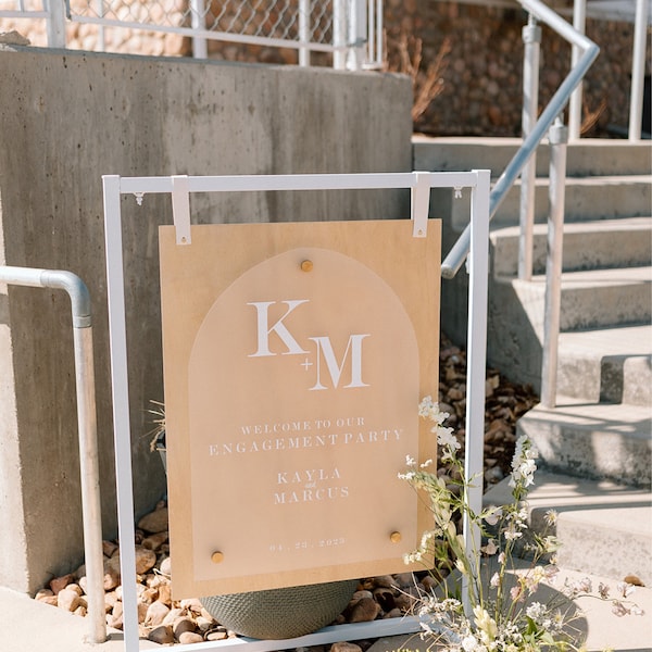 Wedding Sign Stand Custom Display Stand Flower Frame Welcome Backdrop ...