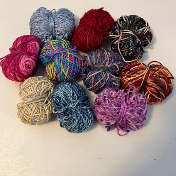 Mystery Sock Yarn Bundle, Mini Skein Set, Hand Dyed Yarn , Wool Yarn ...