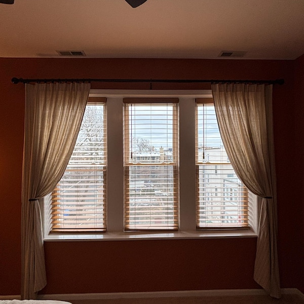 Safaa Cotton Sheer Curtain, Natural Linen Cotton Curtain, Custom ...