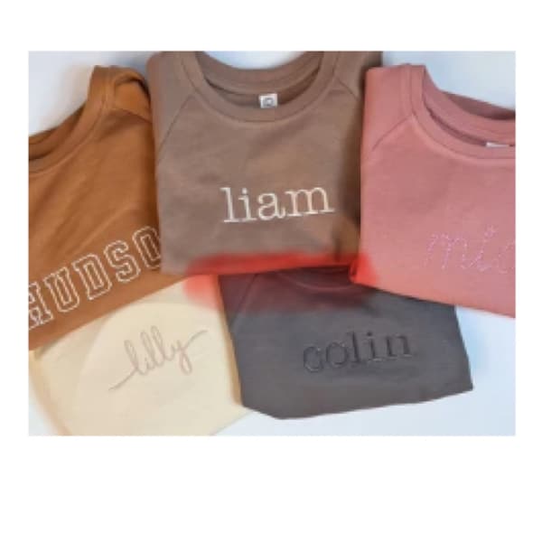 Children's Embroidered Sweatshirt, Kids Embroidered Sweatshirt ...