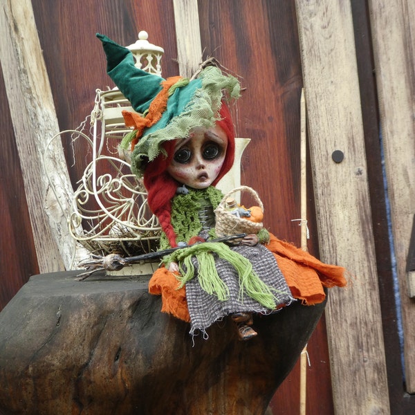 Ooak Doll-handmade Doll-ooak Art Doll-witch Doll-ooak Witch Doll-dark ...