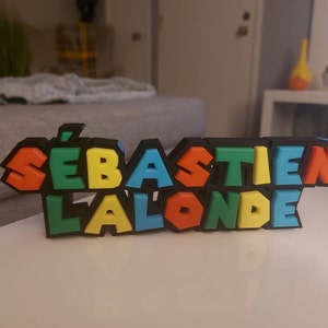 Custom Mario Style Name Plate Personalised Desk Sign Boy - Etsy