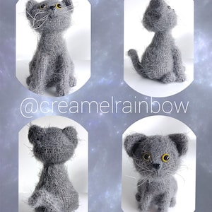 Crochet Cat Pattern, Cat Amigurumi Pattern, Crochet Cream Cat Pattern ...