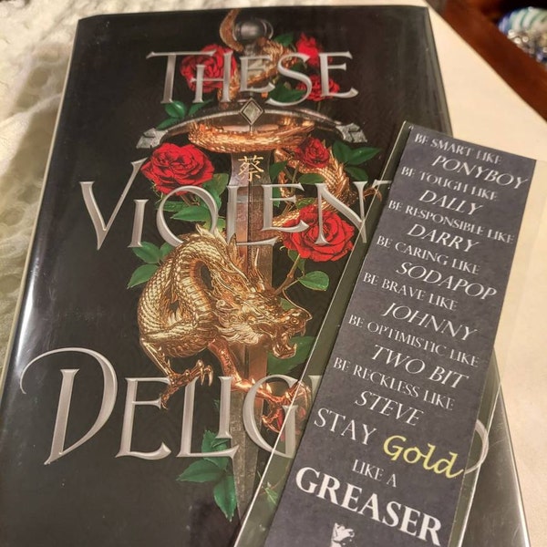 UPDATED Outsiders Inspired Bookmark - Stay Gold Like A Greaser - Etsy