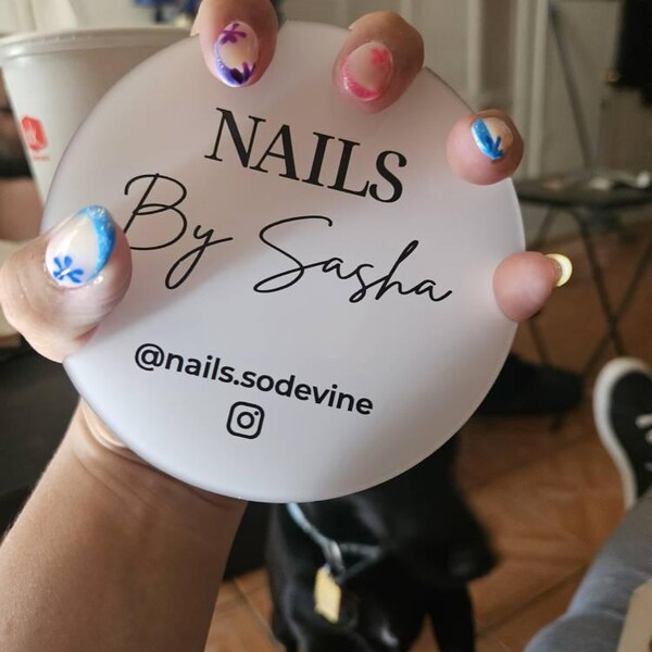 CUSTOM Acrylic Nailfie Disc | Personalised Nail Prop | Nail Tech | Nail ...
