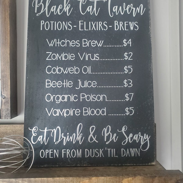 Halloween Sign / Bar Sign / Bar Decor / Halloween Decor / Halloween ...