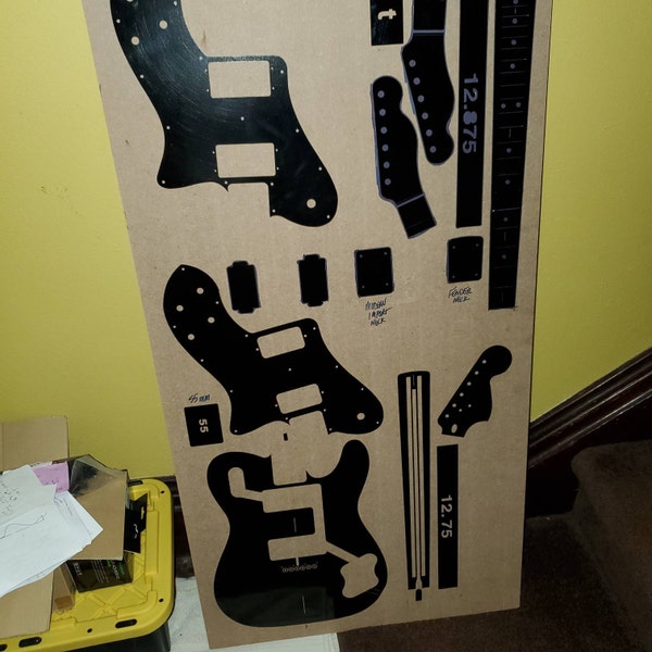 Telecaster Deluxe Template for Guitar Making. 72 Telecaster Body and ...