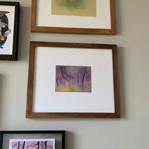 Natural WALNUT Picture Frame in Peewee Style Choose Your Size: 3x3 up ...