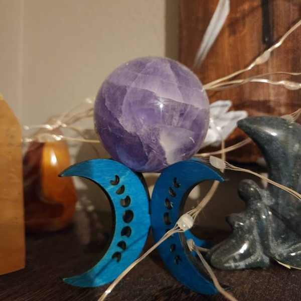 Interlocking Moon Sphere Stands, Moon Phase Sphere Holder Display Stand ...