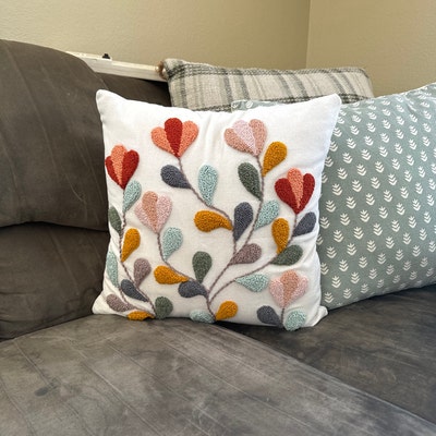 Diy Punch Needle Pillow Kit, Diy Kits for Adult, Punch Needle Tool , Emroidery Kit, Best Gift ...