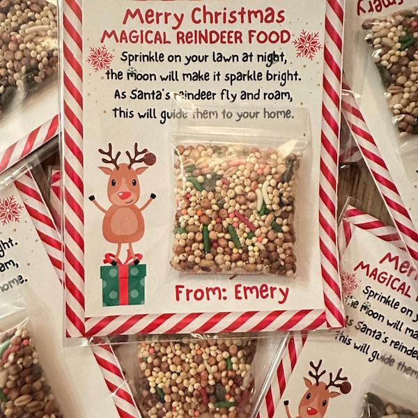 Personalized Magic Reindeer Food • Stocking Stuffers for Kids Gifts ...