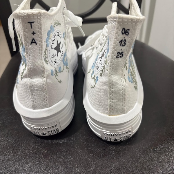 Custom Ray Embroidered Converse Shoes, Ray and Jellyfish Embroidered ...