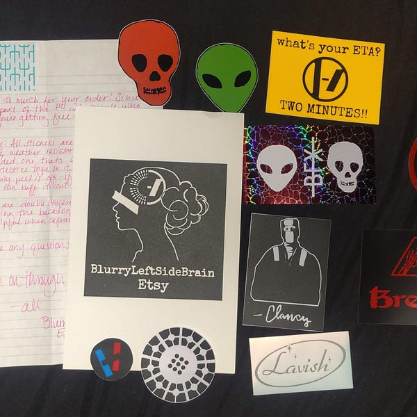 Twenty One Pilots Inspired Vinyl Stickers, Vinyl Stickers, Self ...