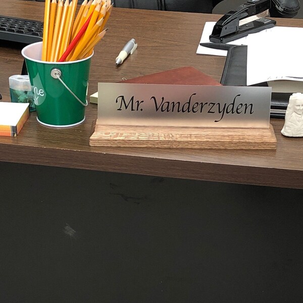 Unique Name Tag Name Plate for Office Desk Name Badge Teacher Nameplate ...