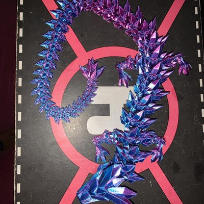 Punk Dragon Fidget Toy 3D Printed Articulated Dragon - Etsy