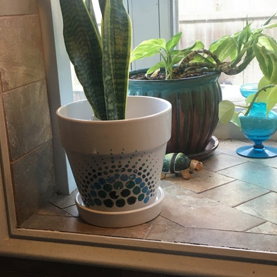 Hand Painted Terra Cotta Pot Famous Artwork Collection NSV Van Gogh's ...
