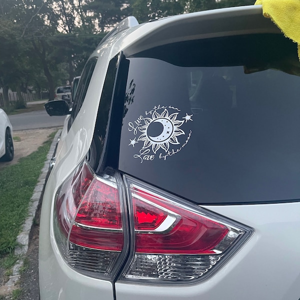 Sun and Moon Vinyl Decal: Laptop, Car, Kayak Sticker - Etsy