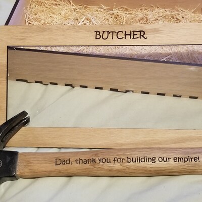 Custom Engraved Hammer / Wooden Gift Box Unique Gift for Fathers / Dad ...