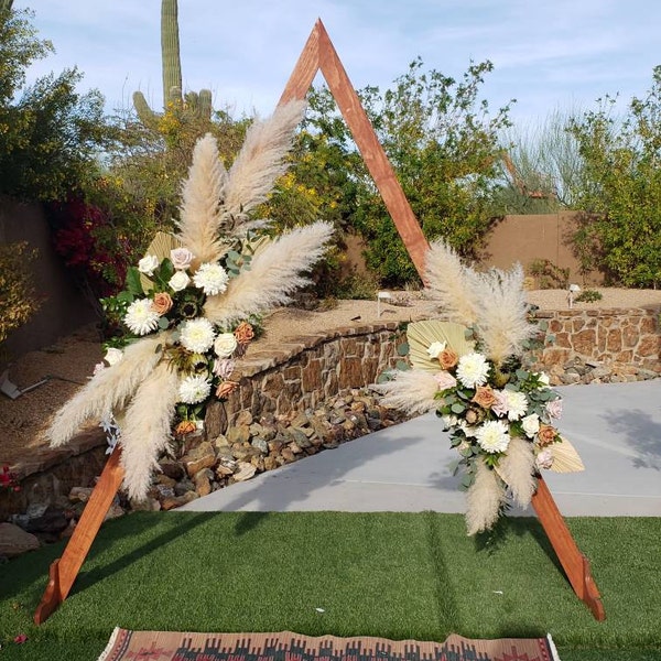 Wood Triangle Wedding Arch | Boho Wedding Triangle Arch | Modern ...