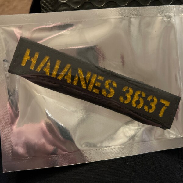 Union Jack Flag With Three Text Lines Custom Your Own Text Lasercut Patch Customized IR Combat ...