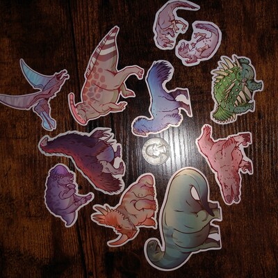 Cretaceous Chonkers Mosasaurus, Original Art, Dye Cut, Hand Cut, Vinyl ...