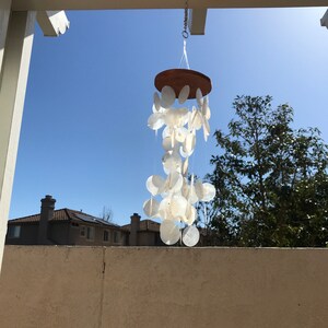 Capiz Shell Wind Chime Ocean Nautical Decor. Mermaid Rainbow | Etsy