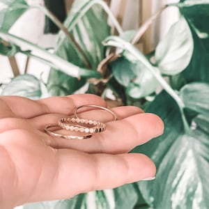 Gold Rings for Women, Minimalist Ring, Gold Bead Stacking Ring Set of 5 ...