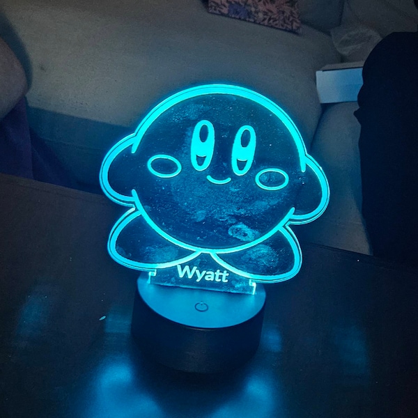 Kirby Personalized LED Table Lamp, Multicolor 3d Illusion Night Light ...