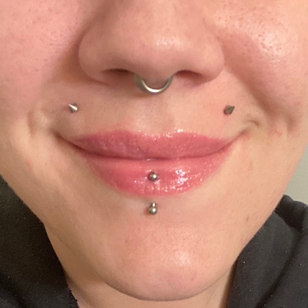 Implant Grade Titanium Threadless Spike Push in Top 3mm 4mm Tragus Nose ...