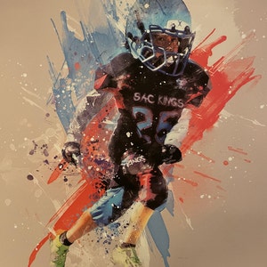 CUSTOM SPORTS PORTRAIT/ Personalized Sports Action Poster From Your ...
