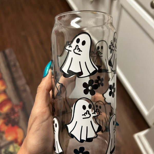 Boho Blueberry Beer Can Glass, Beer Can Glass, Beer Glass, Libbey Glass ...