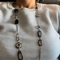 CLAM Sterling Silver Real Pearl Necklace Choker, Freshwater Pearl ...