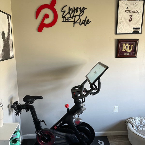 Enjoy the Ride Wood Cutout Sign, Enjoy the Ride Sign, Cycling Room Sign ...