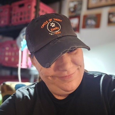 Paw Print Hat Distressed Baseball Cap OR Ponytail Hat Dog Mama Dog Mom ...