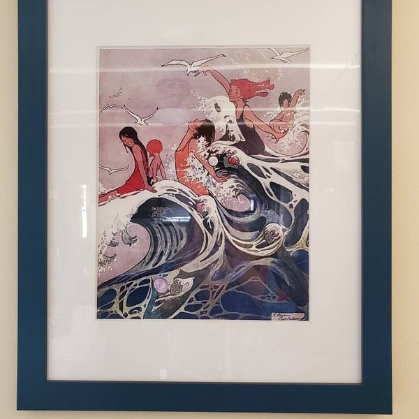 Mermaids Frolick in the Sea, 1910, Edna Cooke, Book Illustration ...