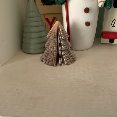 Book Page Trees-winter Decor-mantel Decorations-holiday Decor-book Gift ...