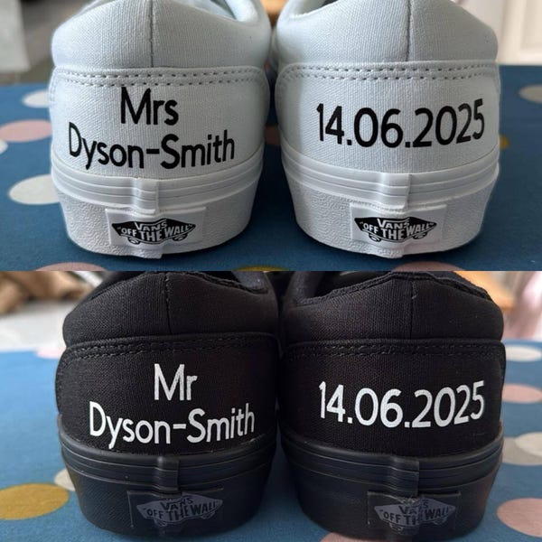 Personalised Wedding Name Decal, Custom Vinyl Sticker for Wedding, DIY ...