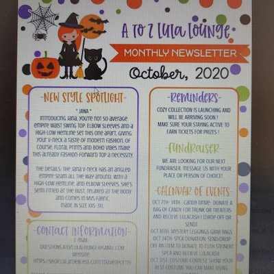 EDITABLE School Pto Pta Newsletter, October Meeting, Halloween ...