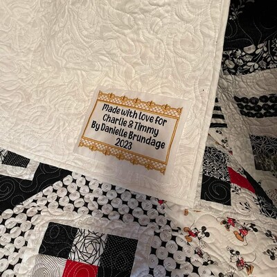 Nautical Anchor Quilt Label Custom Anchor Quilt Label Sublimation Quilt ...