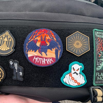 Mothman Embroidered Patch Mothman Sunset Cryptid Iron on Patch - Etsy