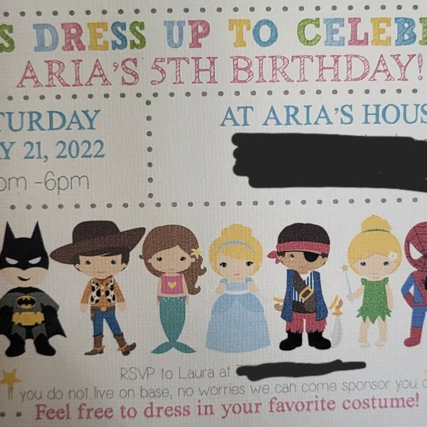 Costume Party Invitation: Dress up Birthday Evite, Kids Party (digital ...