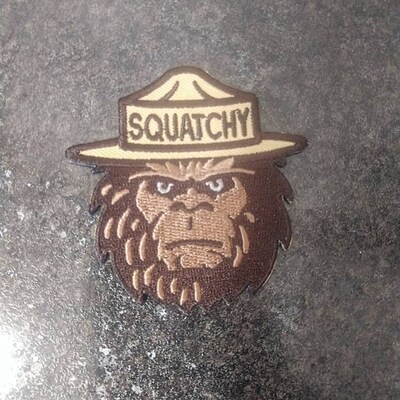 Squatchy Patch, Iron on Embroidered Bigfoot Patch, Yeti, Sasquatch ...
