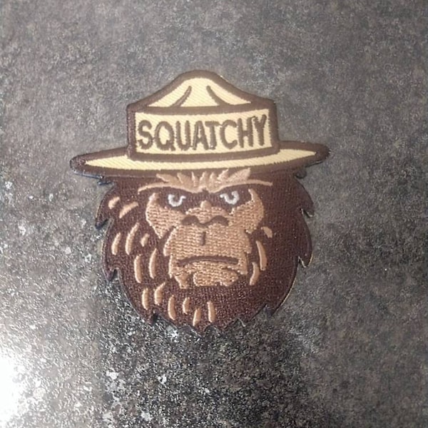Squatchy Patch, Iron on Embroidered Bigfoot Patch, Yeti, Sasquatch ...