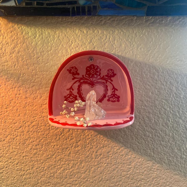 The Milagros Shrine, Handmade Clay Shrine, Hand Painted Mini Shrine ...