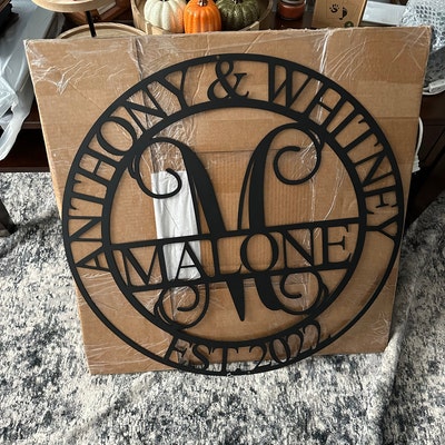 Metal Name Sign Custom Metal Sign Metal Name Sign Initial - Etsy