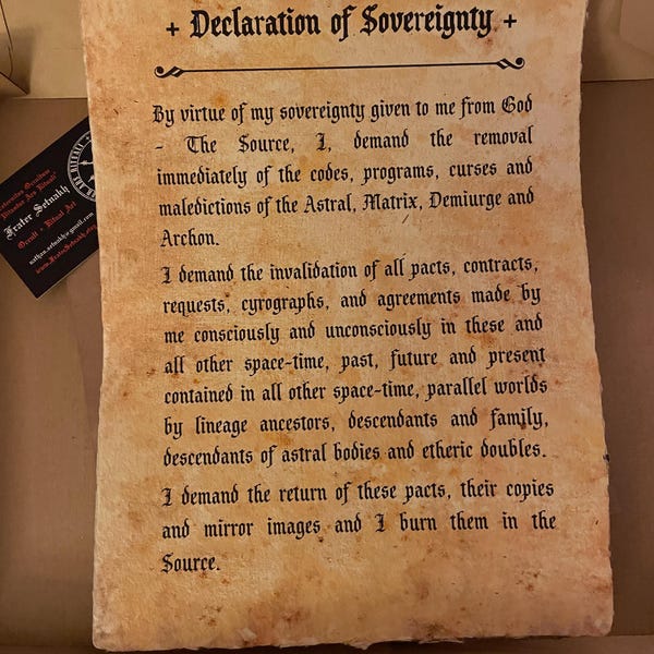 Declaration of Sovereignty + Purify Your KARMA + Alchemical, Hermetic ...