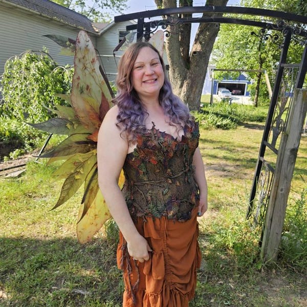 Ready Made Forest Cuirass With Detachable Pauldrons, Druid Witch Fae ...